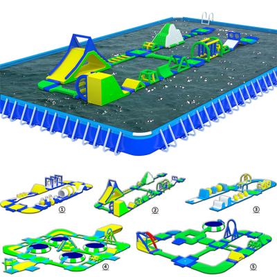 China Floating Water Playground Pool Floating Water Park Assault Course On Water For Frame Pool for sale