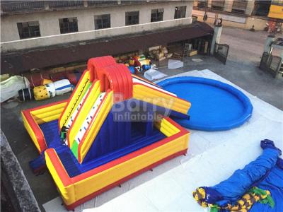 China Amusement Inflatable Backyard Water Park , Inflatable Slide With Pool for sale