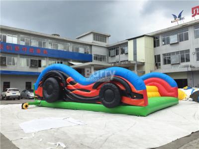 China Long Blow Up Obstacle Course / Plato 0.55mm PVC Inflatable Barriers for sale