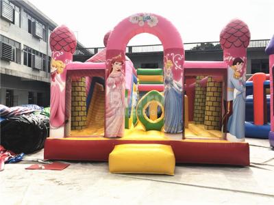 China Big Pink Princess Inflatable Bouncer , Professional Commercial Bounce House for sale
