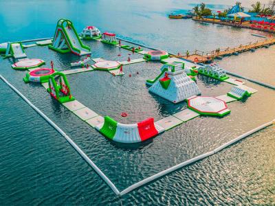 China UV-Resistant Anti-UV Inflatable Water Fun Zone with Air Blower Accessories for sale