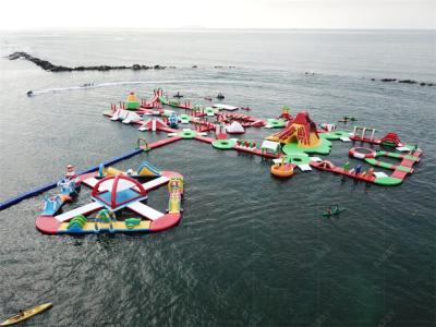 China Waterproof Inflatable Floating Water Park Determined By The Size And Fast Shipping By Air for sale
