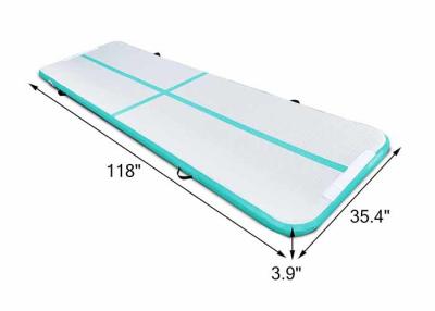 China estera de la gimnasia de la pista de aire de la longitud de 3M, pista de aire inflable verde del gimnasio de DWF en venta