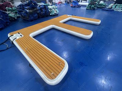 China High Quality Customization Inflatable Dock Deck E Shape Floating Platform Air Pontoon Inflatable Dock for sale