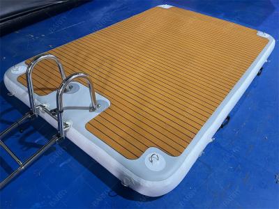 중국 스테인리스 스틸 계단 3x2x0.2m 부풀이 가능한 제트 스키 도크 보트 주차용 폰톤 판매용