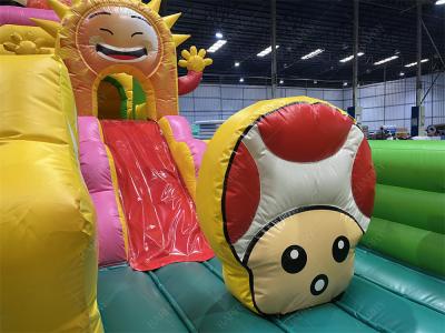 China Zoo Animal Serious Bear Rabbit Small Kids Bouncy Castle Theme Park Fun City For Children for sale
