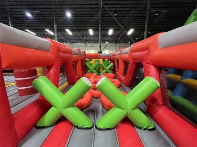 China Red Trampoline Park Fun City Inflatable Theme Park Amusement Park Big Adult Inflatable Bounce Houses For Sale For Kids for sale