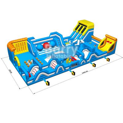 Parco a tema per adulti e bambini Parco giochi gonfiabile interno Grande casa rimbalzo con pista di ostacoli scivolo