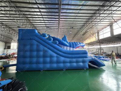 China Large SharkInflatable Slide For Pool Summer Swimming Pool Slide Inflatable Water Slide For Kids And Adult for sale