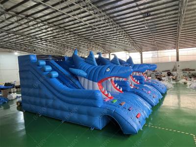 China Large SharkInflatable Slide For Pool Summer Swimming Pool Slide Inflatable Water Slide For Kids And Adult for sale