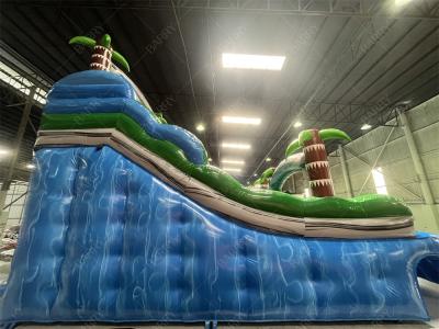 China Tobogán acuático inflable comercial de palmera grande o pequeña, tobogán inflable gigante con tema de jungla para el patio trasero en venta