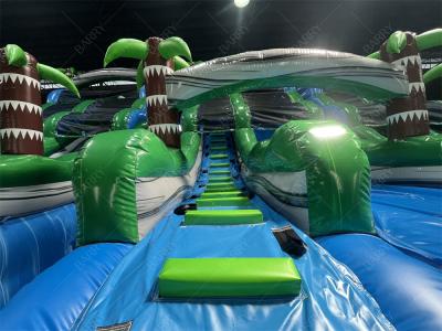 China Tobogán acuático inflable comercial de palmera grande o pequeña, tobogán inflable gigante con tema de jungla para el patio trasero en venta