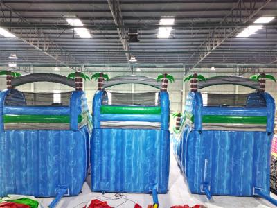 China Tobogán acuático inflable comercial de palmera grande o pequeña, tobogán inflable gigante con tema de jungla para el patio trasero en venta