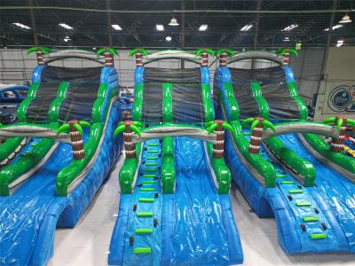 China Tobogán acuático inflable comercial de palmera grande o pequeña, tobogán inflable gigante con tema de jungla para el patio trasero en venta