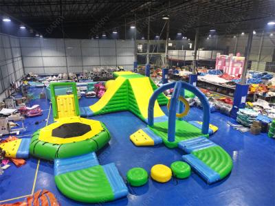 중국 물놀이 장비 게임 커스텀 상업용 야외 새 녹색 펌플 플라팅 워터 파크 바다 판매용