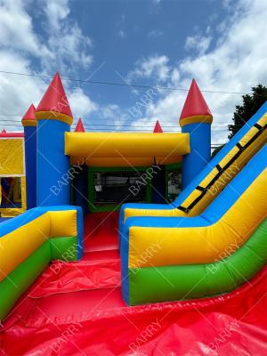 China Custom Theme Inflatable PVC Tarpaulin Combo Castle Slide Bouncy Castle for Kids for sale
