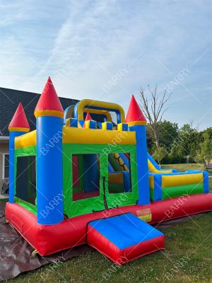 China Custom Theme Inflatable PVC Tarpaulin Combo Castle Slide Bouncy Castle for Kids for sale