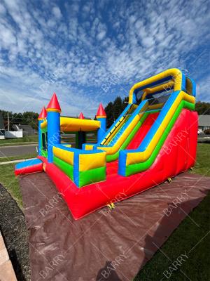 China Custom Theme Inflatable PVC Tarpaulin Combo Castle Slide Bouncy Castle for Kids for sale