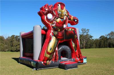 China Waterproof 0.55mm PVC Inflatable Iron Man Jumping Castle 5 x 4 x 5m Customized for sale