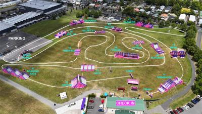 China NL Large Inflatable Obstacle Course Inflatable 5K Obstacles Running Race for sale