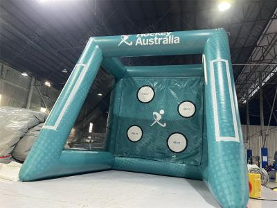 China Interactive Game Custom Branded Inflatable Hockey Australia Target Practice Goal for sale