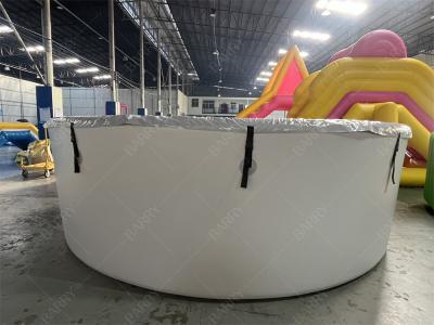 China Round Inflatable Cold Plunge Pool With Cover Drop Stitch Material Pool With Cover for sale