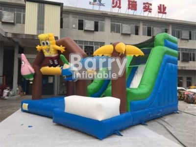 China Spongebob Inflatable Combo Bounce House For Kids Jumping PVC Tarpaulin Material for sale