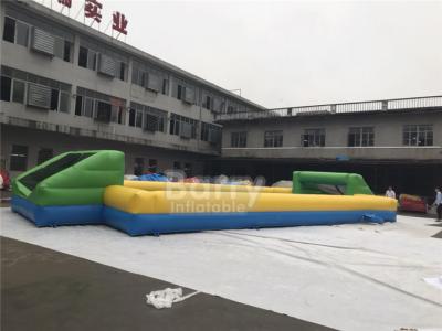China Door Close To Door Outdoor Inflatable Soap Football Arena , Inflatable Water Football Pitch With Bottom for sale