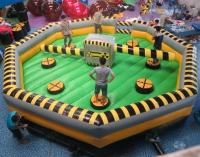 China Customized Challenge Inflatable Meltdown Game With Rotative Machine 7m Diameter for sale
