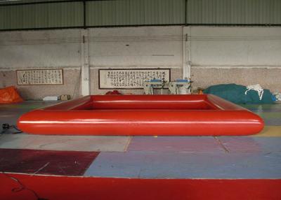 중국 내화성 0.9mm PVC 방수포를 가진 빨간 장방형 파열 수영풀 판매용