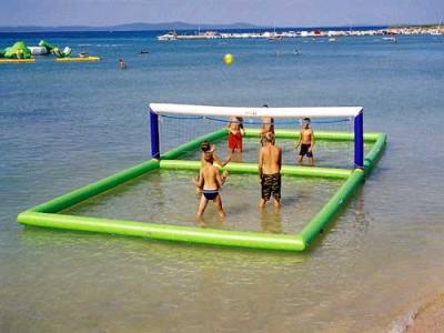 China Outdoor Inflatable Beach Games / Inflatable Water Volleyball Court For Seaside for sale