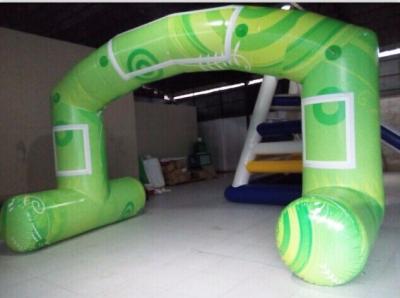 China Green Standard Free Standing Inflatable Arch , PVC Tarpaulin Inflatable Arch for Advertising for sale