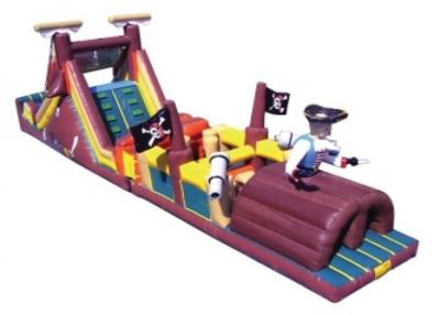 China Pop Commercial Inflatable Obstacle Course , Commercial Indoor Obstacle Course For Playing for sale