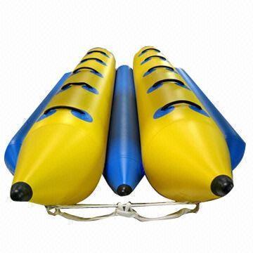 China Fire Resistant 12 Seats Inflatable Toy Boat Double Lane Water Game Tube for sale