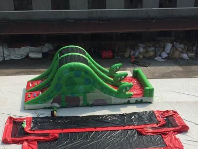 China Waterproof 0.55mm PVC Inflatable Adventure Slide Playground Equipment for sale