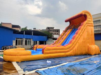 China Double Tripple Stitch Commercial Inflatable Slide Bouncer Blow Up Water Slide With Pool EN71 for sale