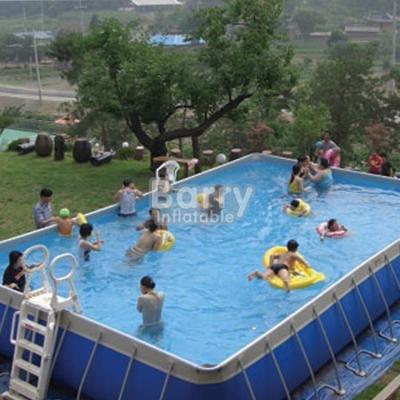 China Big Project Rectangular Above Ground Portable Swimming Pool 1.5m Height for sale