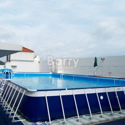 China Big Project Rectangular Above Ground Portable Swimming Pool 1.5m Height for sale