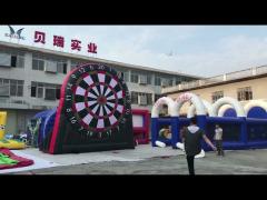 Interactive Party Game Inflatable Dart Board For Football Soccer Shooting