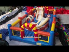 Outdoor Kids Playground Inflatable Theme Park With Slide Obstacle Course