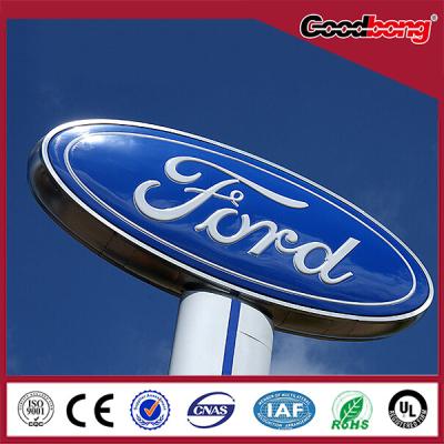 China 4s shop outdoor waterproof anti-wind large vacuum forming chorme car logo for sale