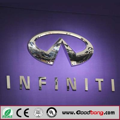 China Round Metal Backlit Light Led Car Logo Or Emblem with their names for dealerships store for sale