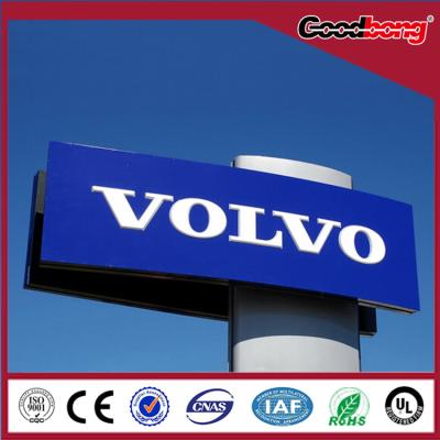 China Outdoor Durable Electroplating Acrylic Pylon Auto Shop Sign for sale