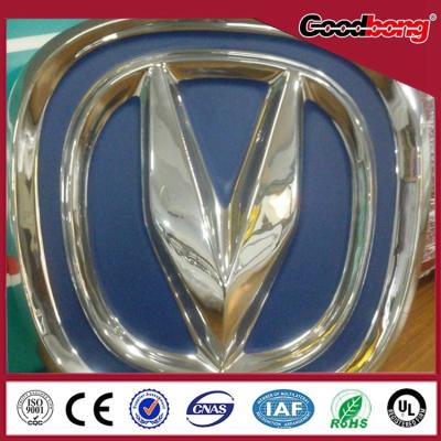 China waterproof outdoor/indoor vacuum forming metal plastic arcylic LED car logo for sale