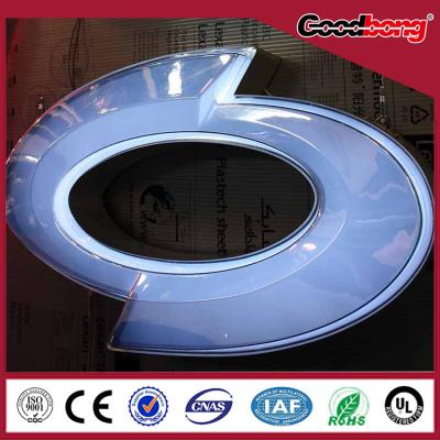 China custom foreign vacuum forming arcylic outdoor 4s shop waterproof 3d led illuminated car logo for sale