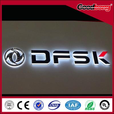 China custom high quality waterproof polished LED light letter acrylic car logo for sale