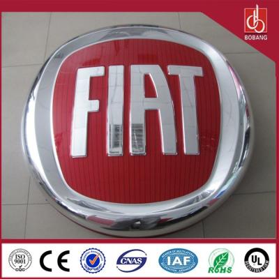 China LED chrome coating film car logo sign, backlit car logo emblem for sale
