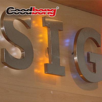 China Customized Outdoor Brushed metal Backlit  LED letter for sign for sale