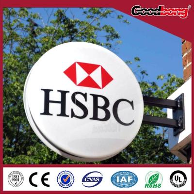 China Wall Hanging Vacuum Forming Rotating Round Acrylic Light Box for sale