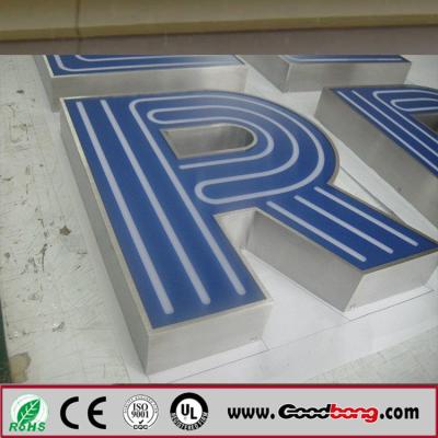 China outdoor vacuum forming embossing acrylic letter bulb sign for sale